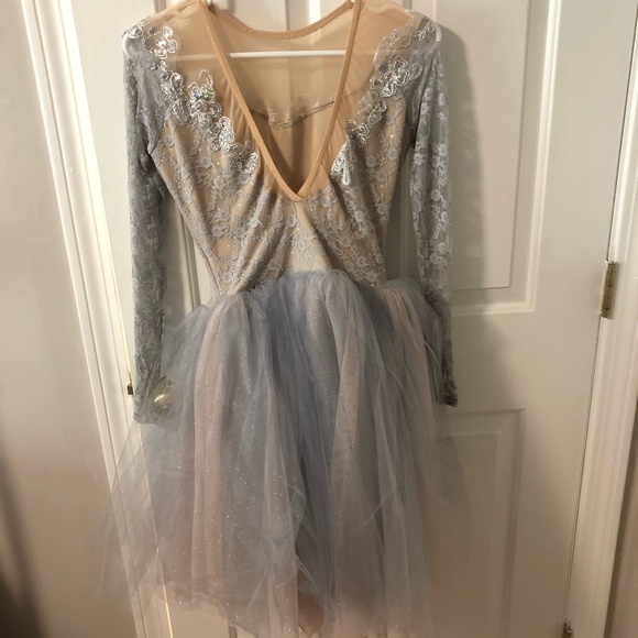 Costume Gallery | Other | Gorgeous Gray And Tan Lace Ballet Dance ...